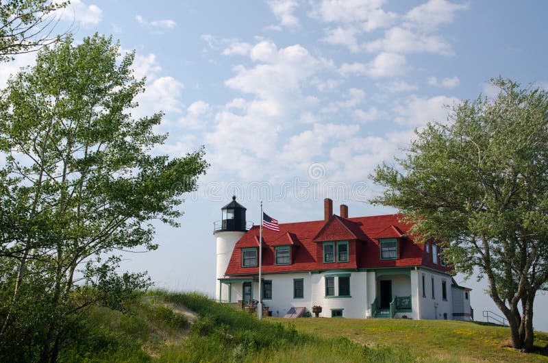 Point Betsie Lighthouse, Michigan Stock Image - Image of betsie, point ...