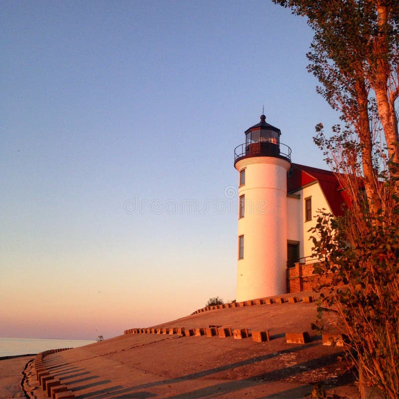 Point at Betsy Lighthouse stock photo. Image of soft - 71765846