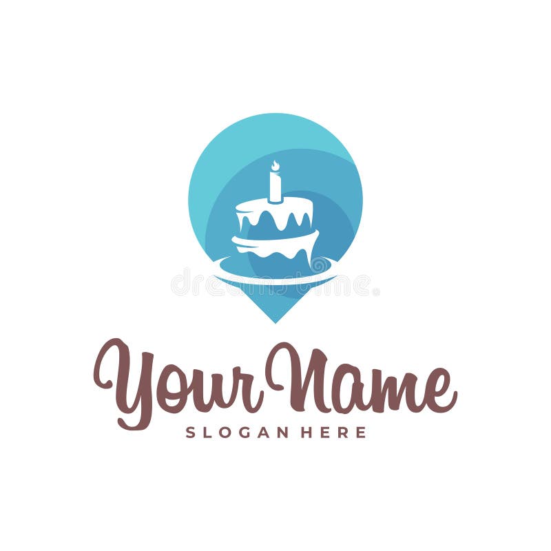 Point Cake Logo Design Vector. Icon Symbol Stock Vector - Illustration ...