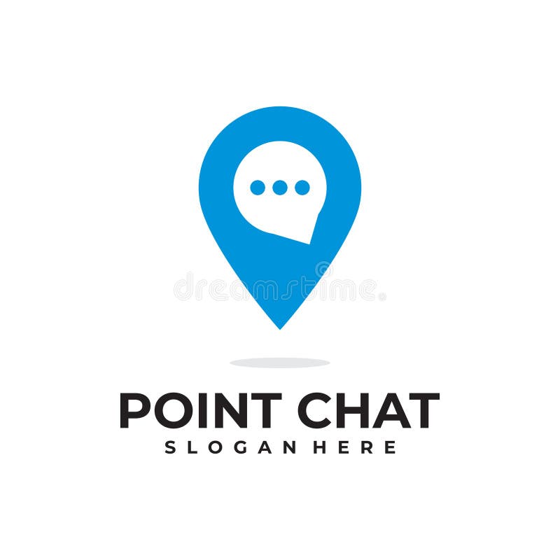 Point Chat Logo Vector Design Template Stock Vector - Illustration of ...