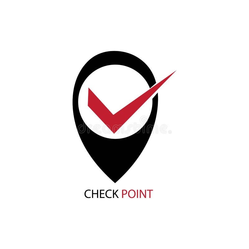 Point Map Check Mark Icon Vector Logo Template Illustration Design ...