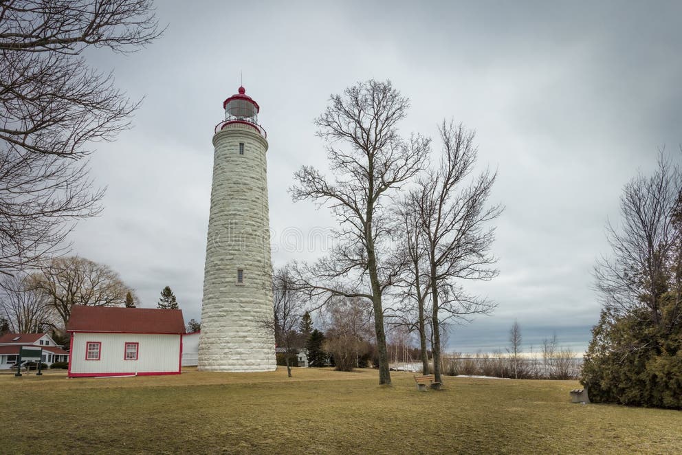 Point Clark Lighthouse stock photo. Image of vintage - 96275152