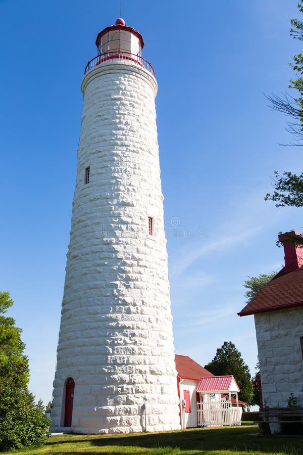Point Clark Lighthouse stock photo. Image of lake, historic - 87880346