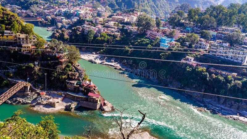 The Point of Confluence of Rivers Alaknanda and Mandakini Editorial ...