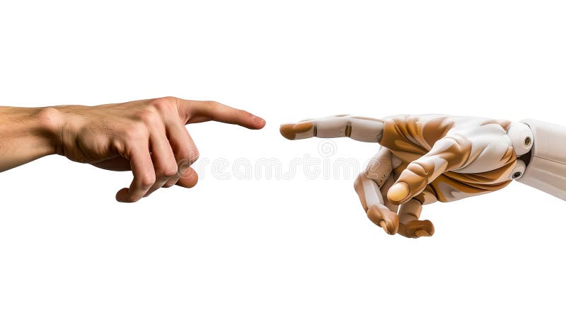The Point of Connection: Human and Robot Hand about To Touch ...