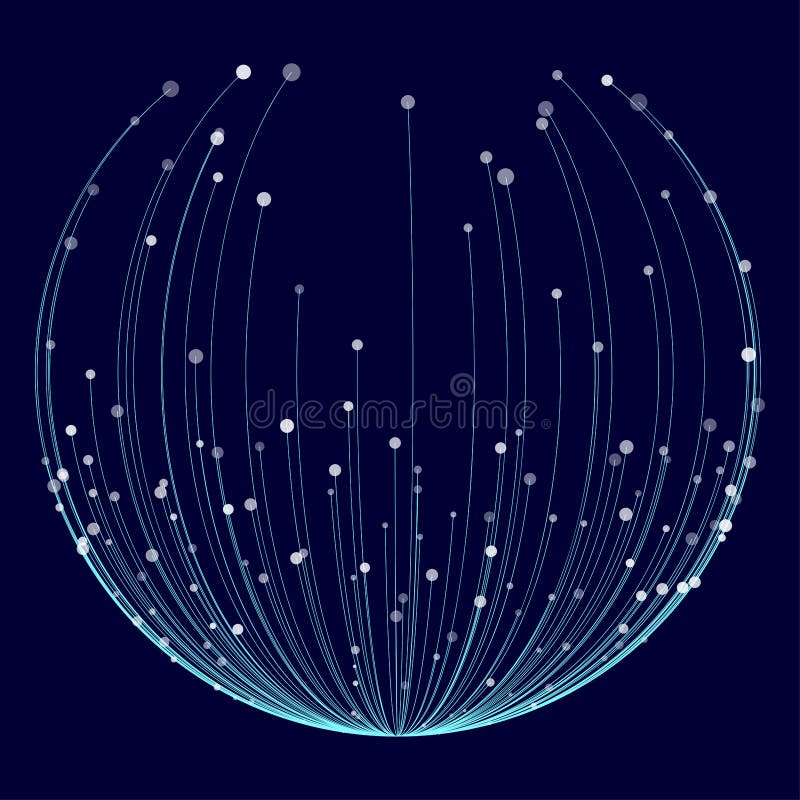 Point and Curve Constructed the Sphere Wire Frame, Technological ...
