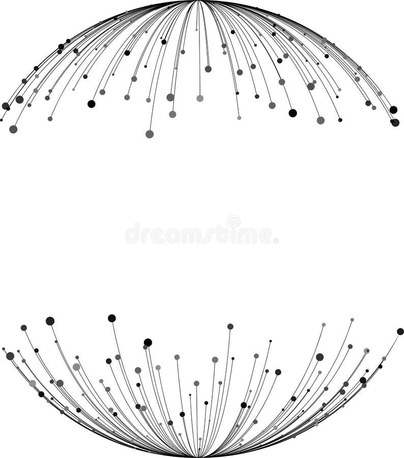 Point and Curve Constructed the Sphere Wire Frame, Technological ...