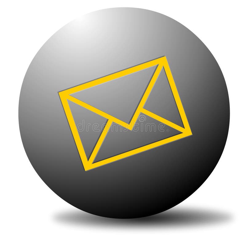 Symbole rouge d'email illustration stock. Illustration du illustré ...