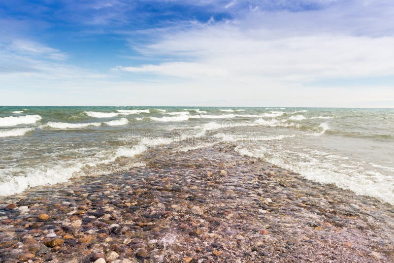 Point D'esturgeon Du Lac Huron Image stock - Image du michigan, point ...
