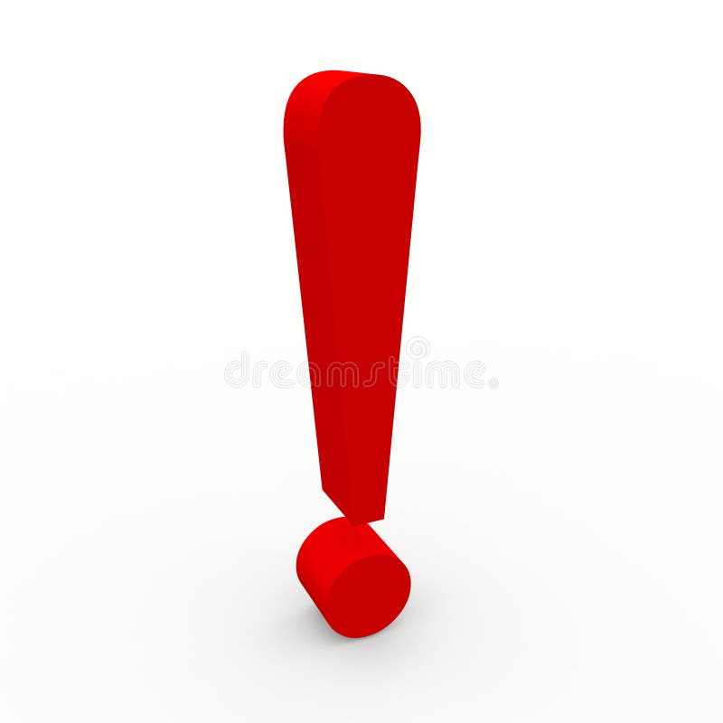 Point d'exclamation 3d illustration stock. Illustration du vigilance ...