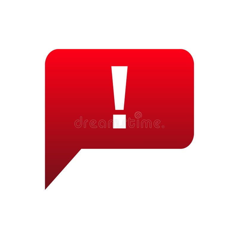 Point D'exclamation De Message Rouge Bleu Sur Fond Blanc. Illustration ...
