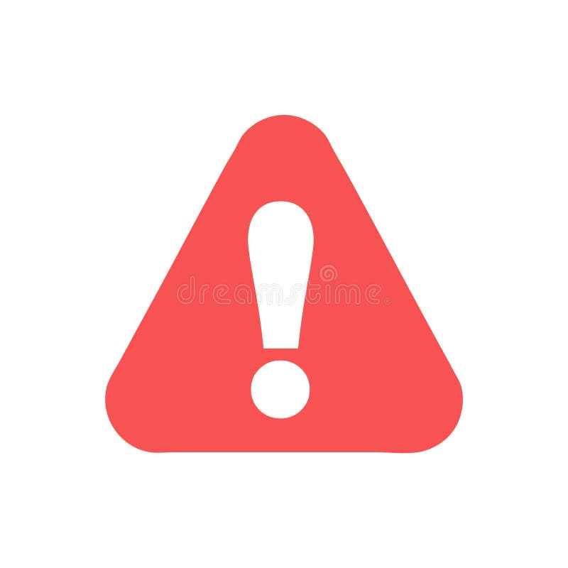 Point D'exclamation En Triangle Rouge Illustration de Vecteur - Illustration du blanc, risque ...