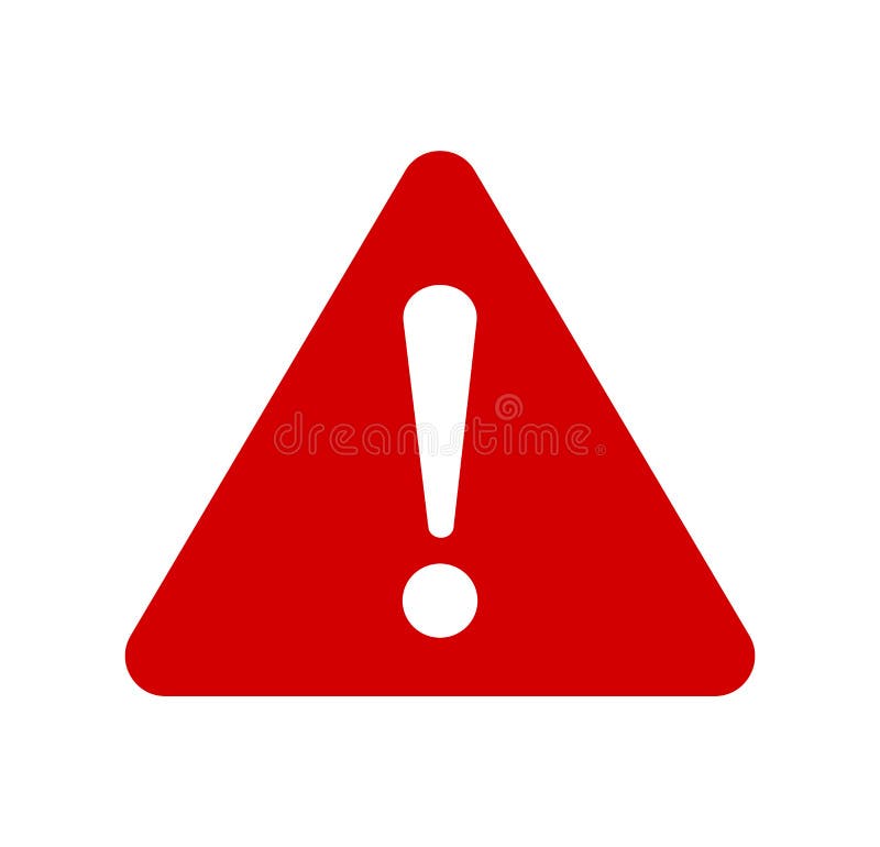 Point d'exclamation rouge illustration de vecteur. Illustration du ...