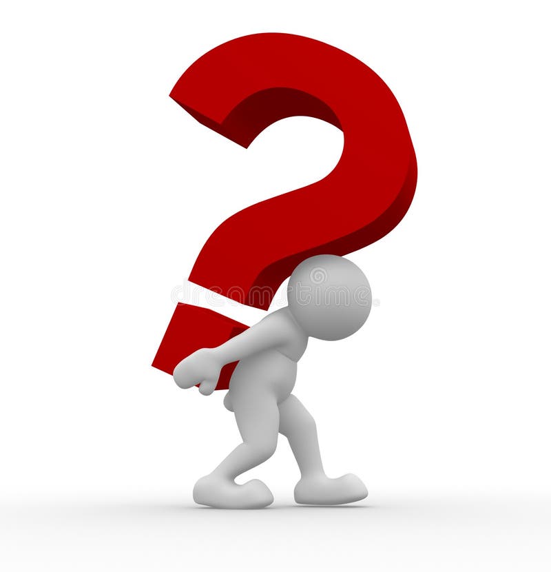 Penser De Point D'interrogation De Stickman Illustration Stock ...