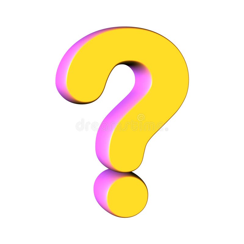 Point d'interrogation 3d illustration stock. Illustration du symbole ...