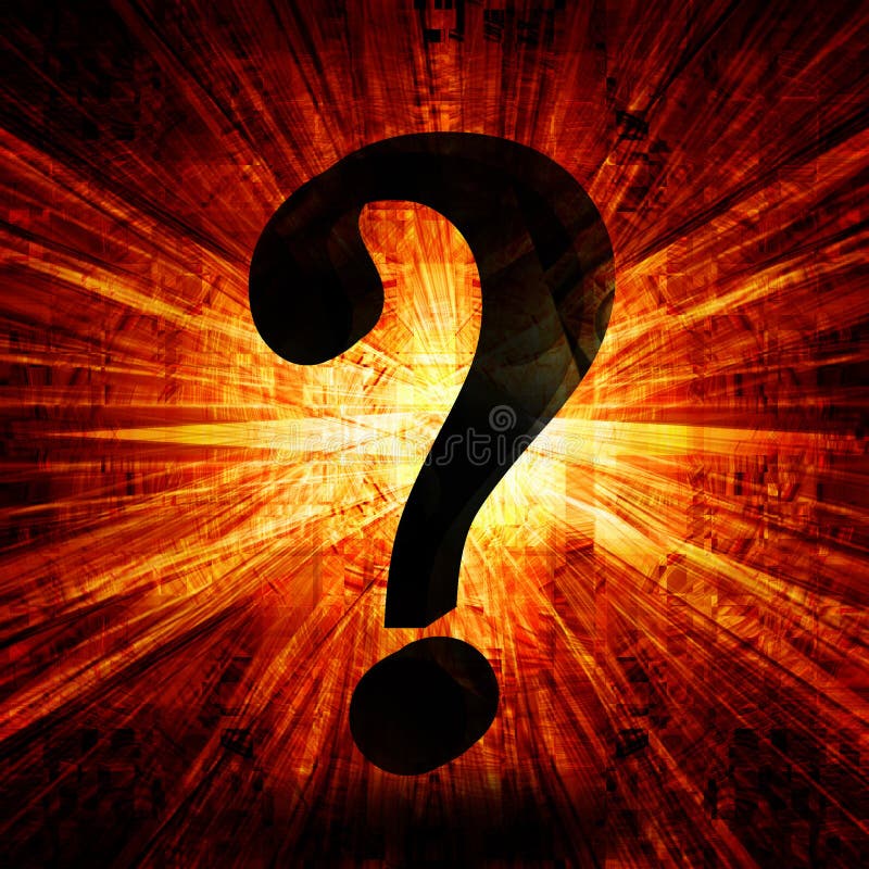 Point D'interrogation Brûlant Illustration Stock - Illustration du ...