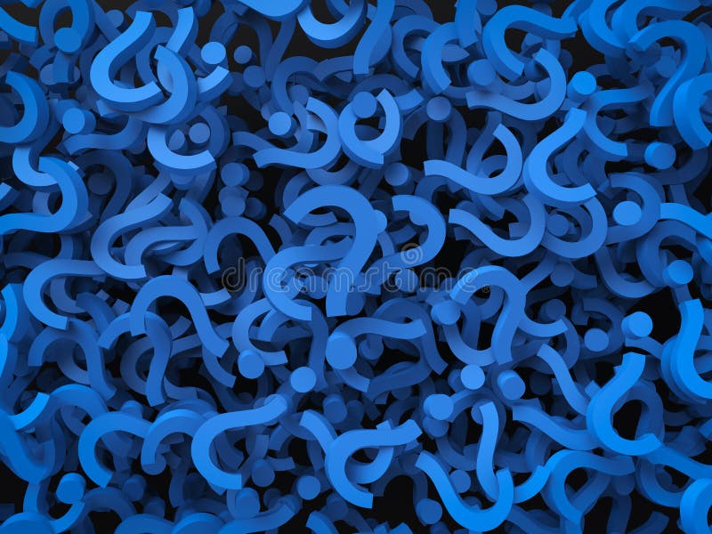 Point d'interrogation bleu illustration stock. Illustration du requête ...