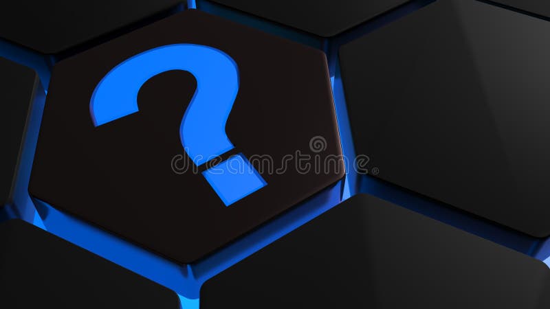 Point D'interrogation Bleu Sur Fond Blanc Illustration De Rendu 3d ...