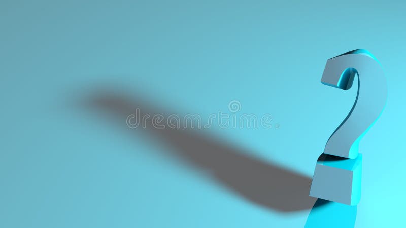 Point D'interrogation Bleu Sur Fond Bleu Illustration De Rendu 3d ...