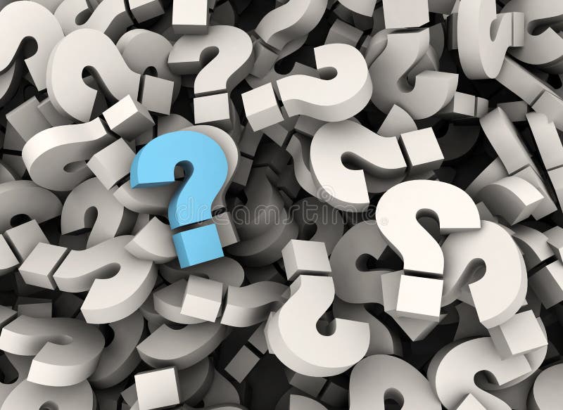 Point D'interrogation Bleu Unique Illustration Stock - Illustration du ...