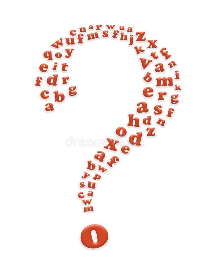 Point D'interrogation De L'alphabet Anglais Sur Blanc Illustration ...