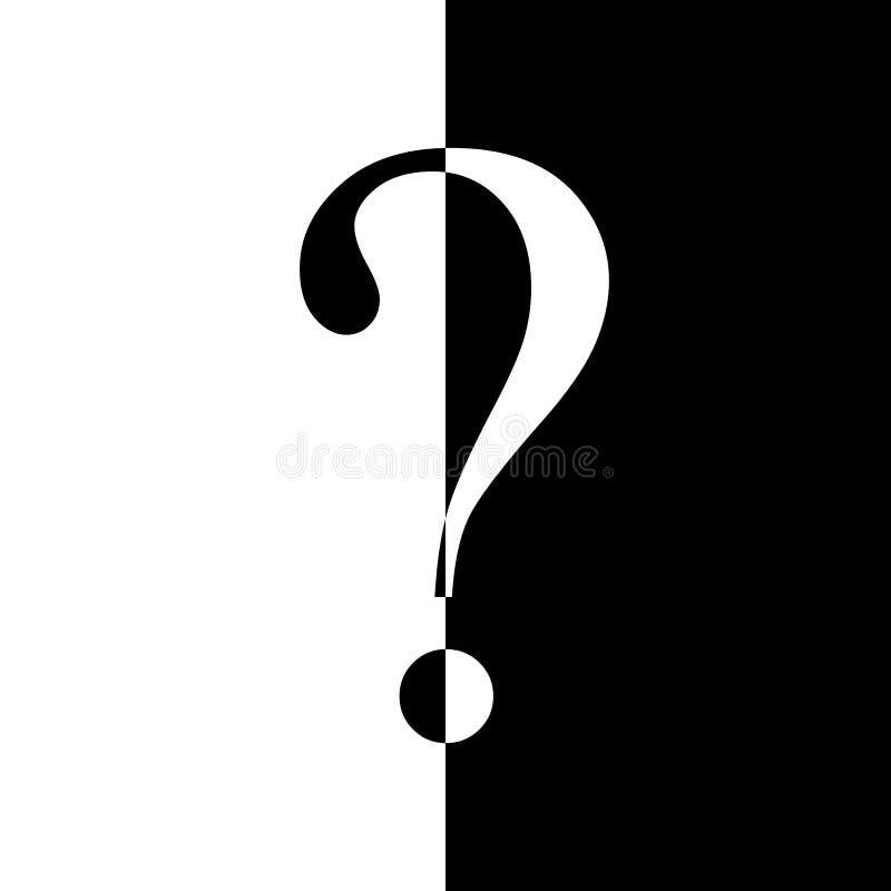 Point D'interrogation En Noir Et Blanc Illustration de Vecteur ...