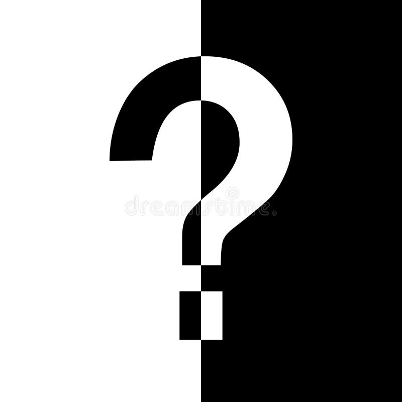 Point D'interrogation En Noir Et Blanc Illustration de Vecteur ...