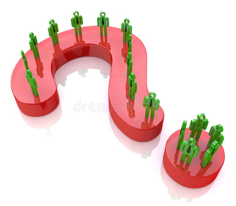 Point D'interrogation Et Personnes Illustration Stock - Illustration du ...