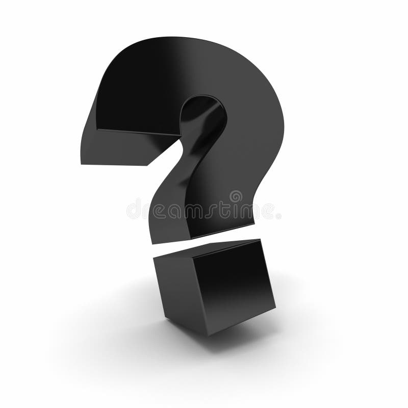 Point d'interrogation noir illustration stock. Illustration du ...