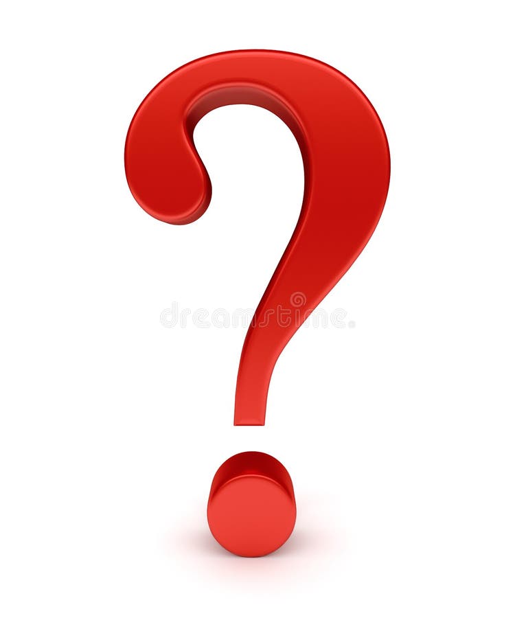 Point D'interrogation Rouge - 3d Rendent Illustration Stock - Illustration du blanc, problème ...