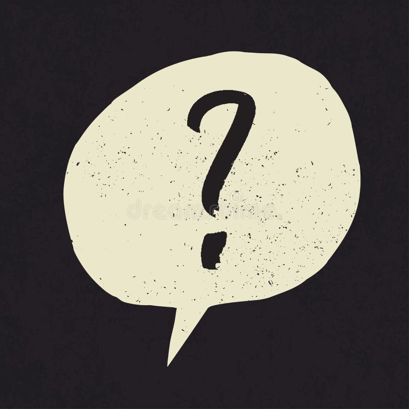 Point D'interrogation. Style Grunge Illustration de Vecteur ...