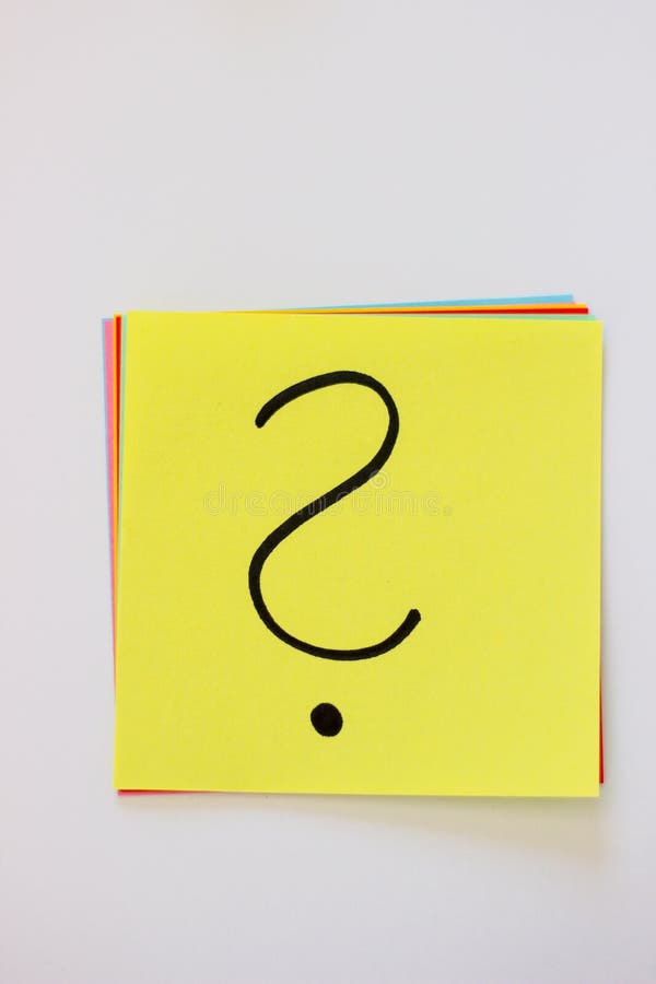 Point D'interrogation Sur La Note Jaune Image stock - Image du question ...