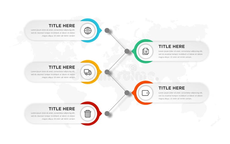 6 Point 3D Shape Infographic Element for Business Stock Illustration ...