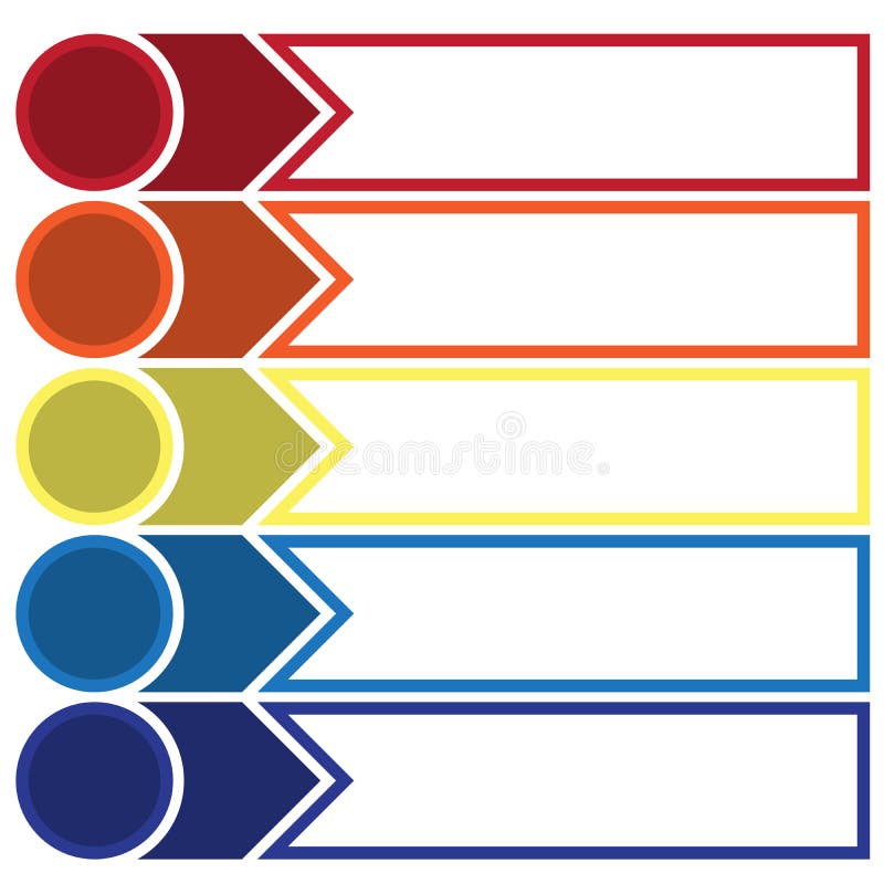 Point 5 De Bande D'Infographic De Calibre Illustration Stock ...