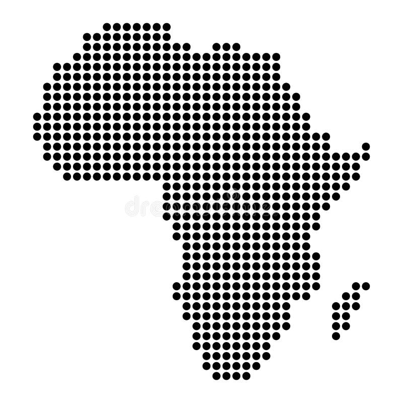 Point - Dotted Africa Map. stock vector. Illustration of international ...
