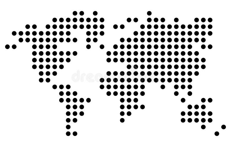 Point - Dotted World Map stock vector. Illustration of atlas - 131709622
