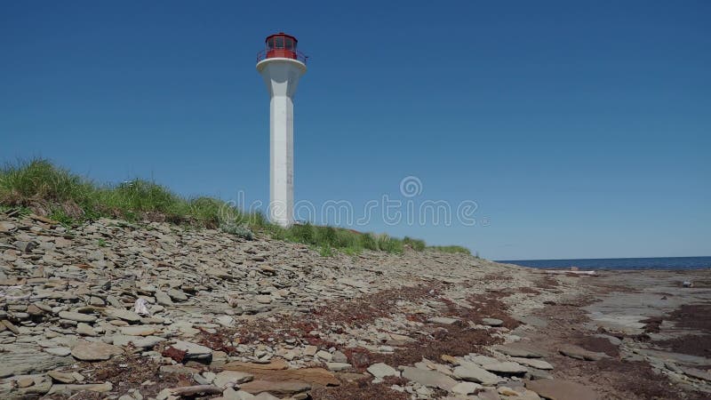 Point Escuminac Light Tower Stock Video - Video of coast, located ...