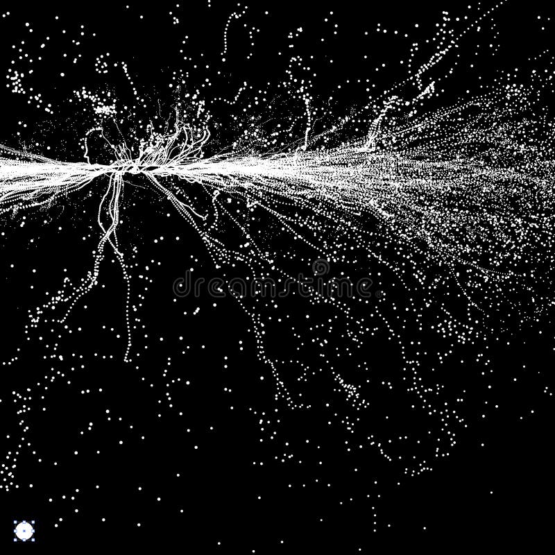 Point Explode. Array With Dynamic Emitted Particles. 3d Technology ...