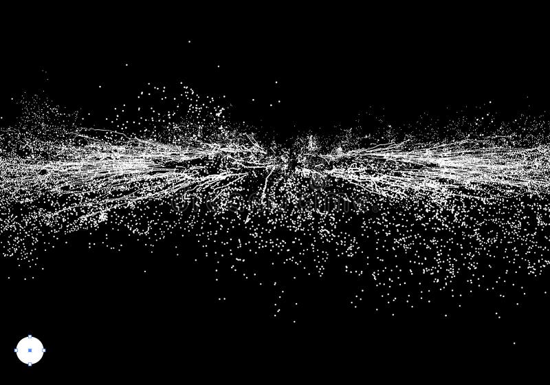 Point Explode. Array With Dynamic Emitted Particles. Abstract Dynamic ...