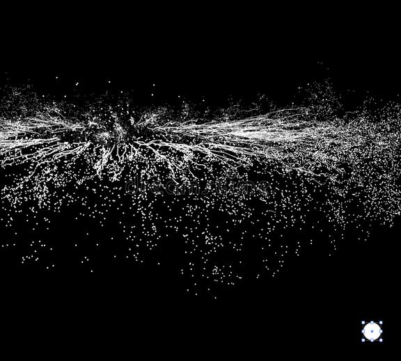 Point Explode. Array with Dynamic Emitted Particles Stock Vector ...