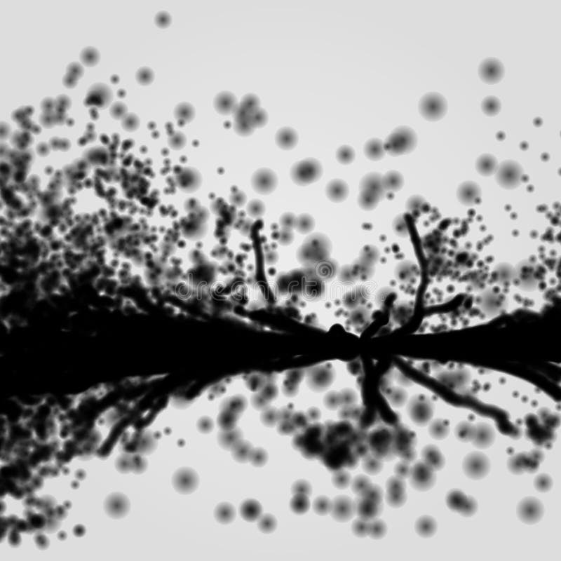 Point Explode Array With Dynamic Emitted Particles Abstract Dynamic Background Stock Vector