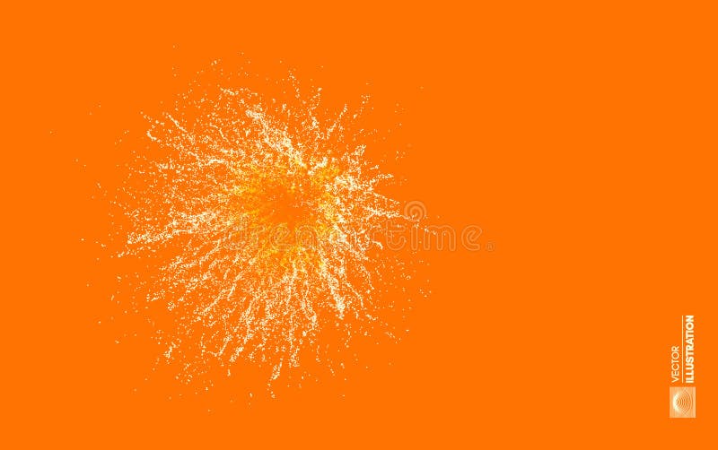 Point Explode. Array with Dynamic Emitted Particles. 3d Technology ...