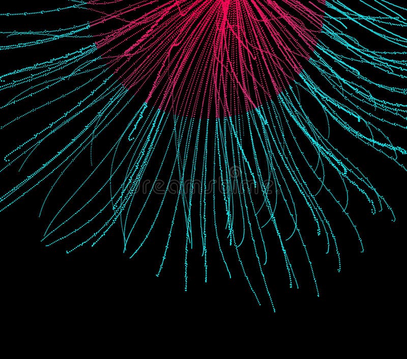Point Explode. Array with Dynamic Emitted Particles. 3d Technology ...