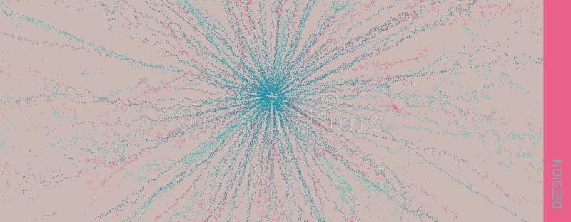 Point Explode. Array with Dynamic Emitted Particles. 3d Technology ...