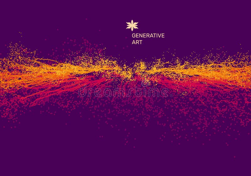 Point Explode. Array with Dynamic Emitted Particles. 3d Technology ...