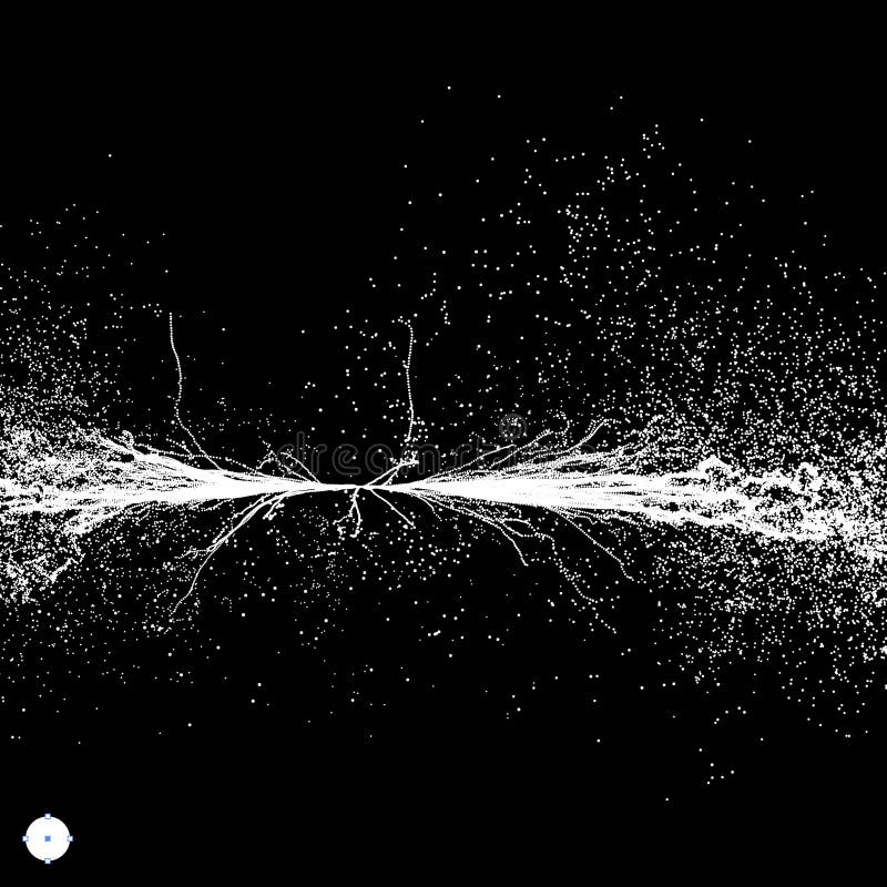 Point Explode. Array with Dynamic Emitted Particles Stock Vector ...