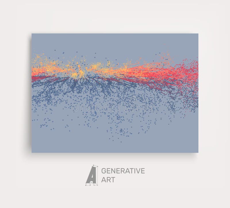 Point Explode. Array with Dynamic Emitted Particles. Textbook, Booklet ...