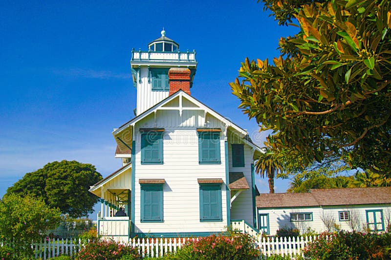 Point Fermin Lighthouse stock photo. Image of architectural - 110106778