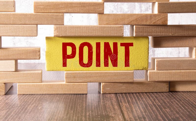 Point Five Wooden Blocks with POINT Text of Concept and a Light Bulb ...