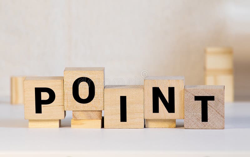 Point Five Wooden Blocks with POINT Text of Concept and a Light Bulb ...